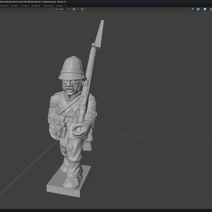 3D Printable Zulu War Part 1 Blender Files ZU-1 by Turner Miniatures